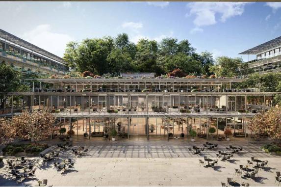 Semina, cantiere e rendering. La Collina di Monte Rosa 91 dal bozzetto ...