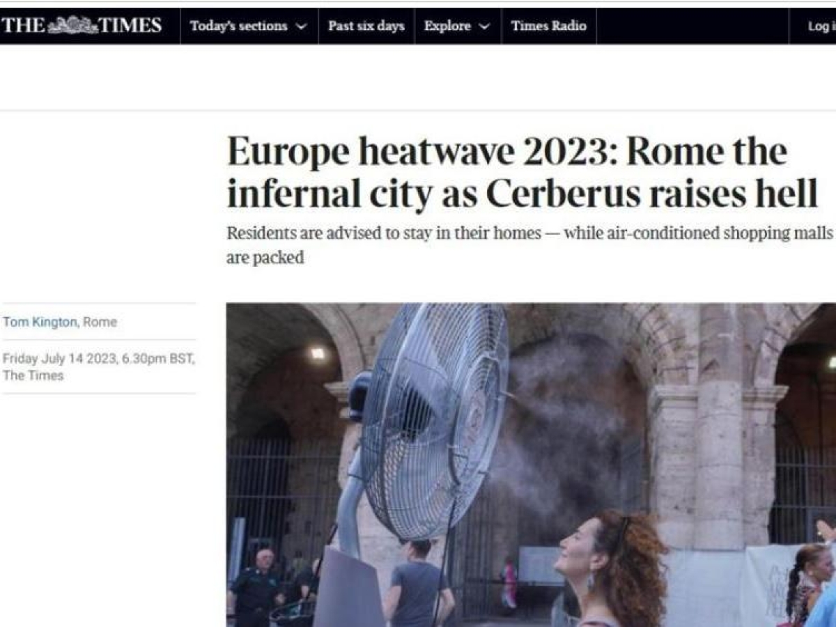 Ondata di calore a Roma e nel Lazio, la Capitale «città infernale» per ...