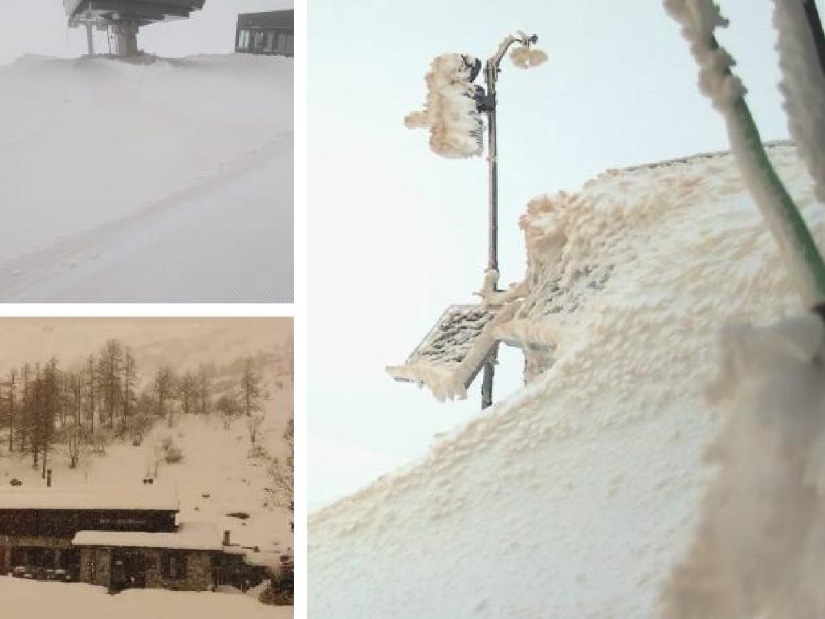 Meteo pazzo, sulle Dolomiti la neve è rossa: «È la sabbia del Sahara ...