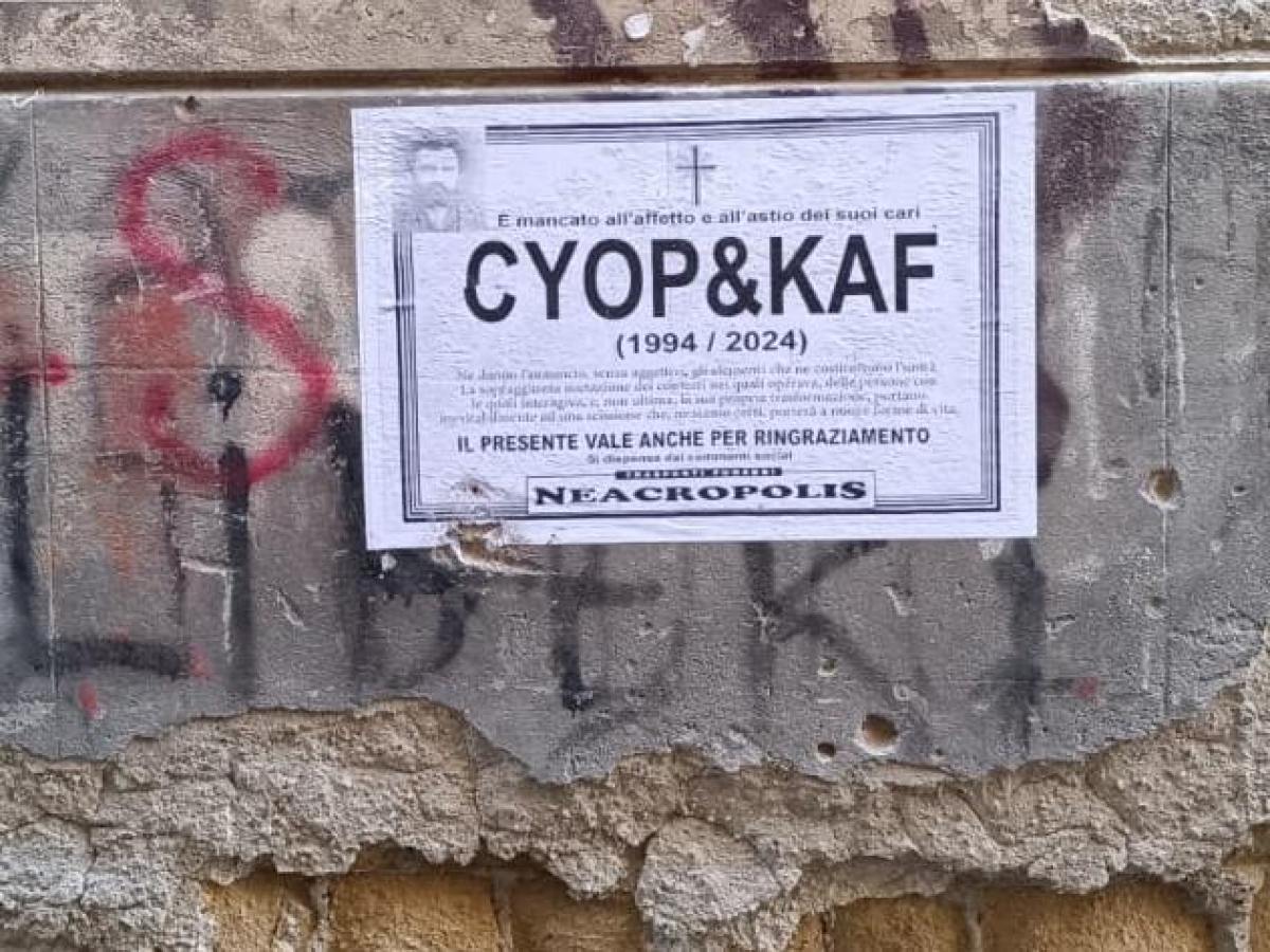 Cyop e Kaf, l'addio alla scena pubblica in un necrologio | Corriere.it