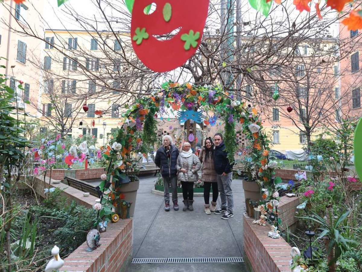 Bologna, in via Rimesse tra i palazzoni nasce la Corte delle meraviglie: «È un giardino magico ...