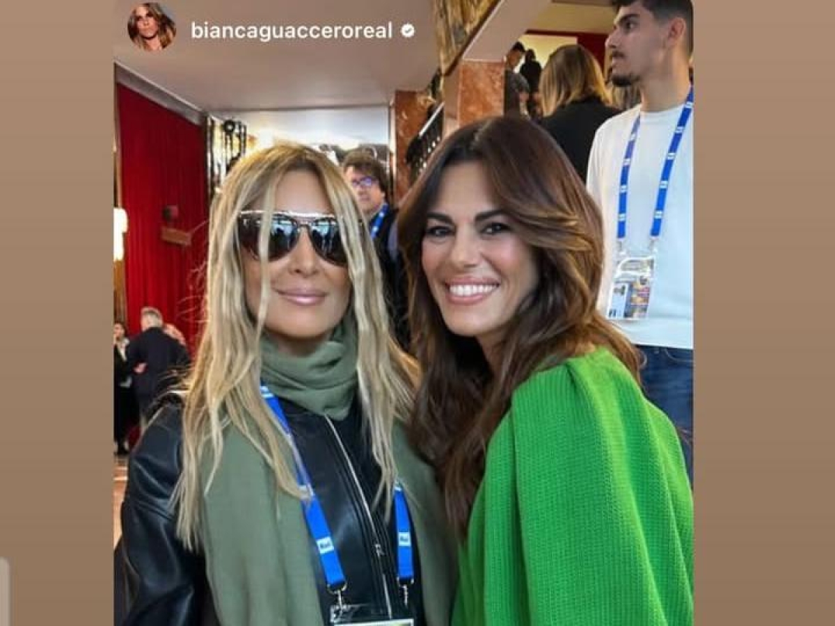 Bianca Guaccero incontra Selvaggia Lucarelli a Sanremo. «Il prima e il ...