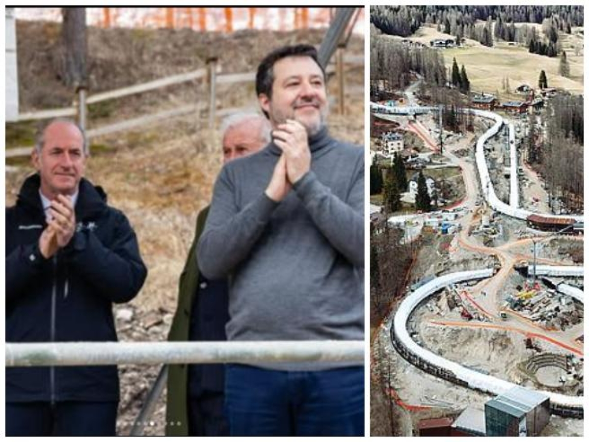 Olimpiadi Milano Cortina 2026, pronta la pista di bob. Salvini: come la ...