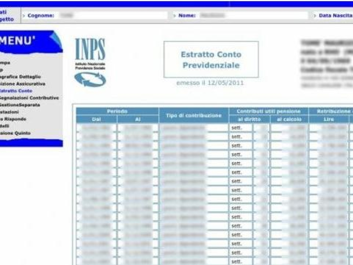 Pensioni, il nuovo estratto conto contributivo sul sito Inps: tutti i ...