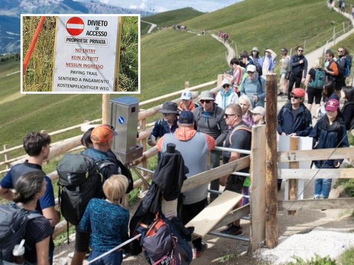 Turismo sul Seceda, i proprietari dei terreni mettono un cartello ...