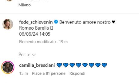Barella, è nato il figlio Romeo. La moglie Federica: «Benvenuto amore nostro» | Corriere.it