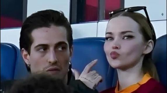 Damiano David e Dove Cameron insieme all'Olimpico per vedere la Roma ...