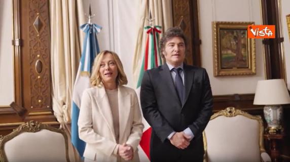 Meloni scherza in spagnolo con Milei: «Parlo un pochino spagnolo ...