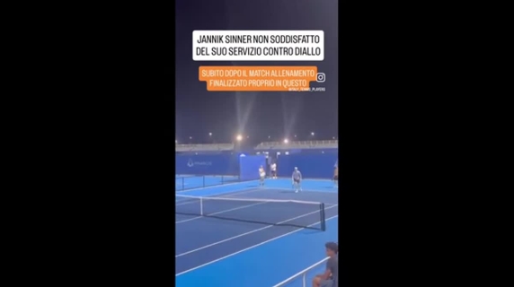Sinner: ecco l'allenamento post partita dopo la delusione nel match ...