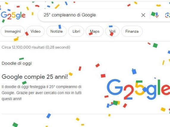 Google, il Doodle per i 25 anni, il primo server fatto di Lego, il nome ...