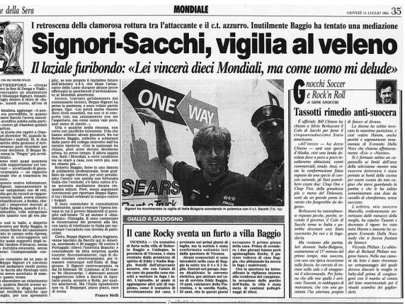 Usa '94 trent'anni dopo: Vialli escluso per il parmigiano, le 8 ...