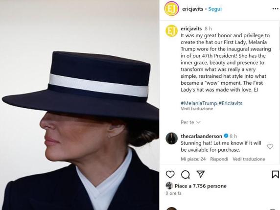 Melania Trump, cappello da regina o da tata? Chi è Eric Javits il suo ...