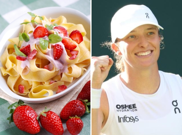 La pasta con le fragole, il piatto preferito della tennista polacca Iga Swiatek che ha diviso Wimbledon