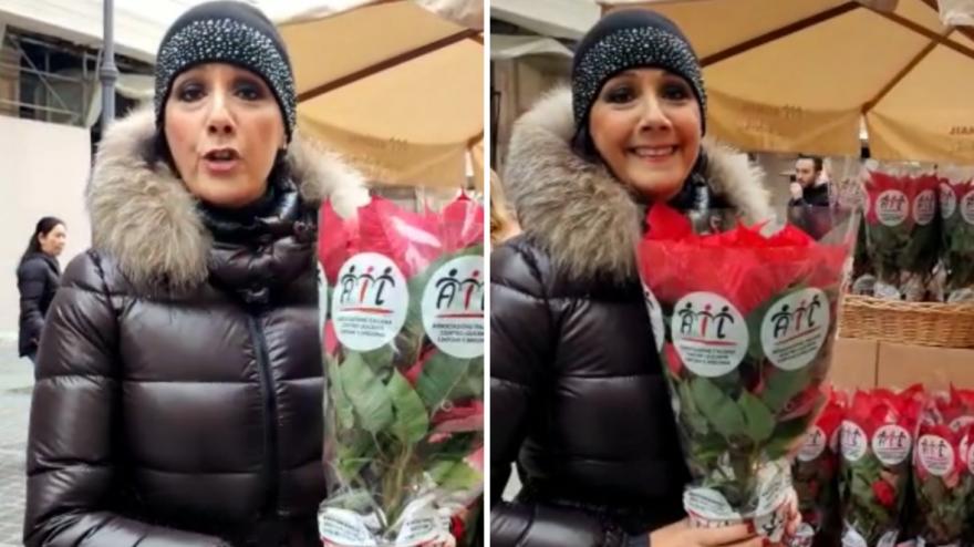 Anna Kanakis volontaria delle stelle di Natale per l'Ail e la lotta alle leucemie | Corriere TV