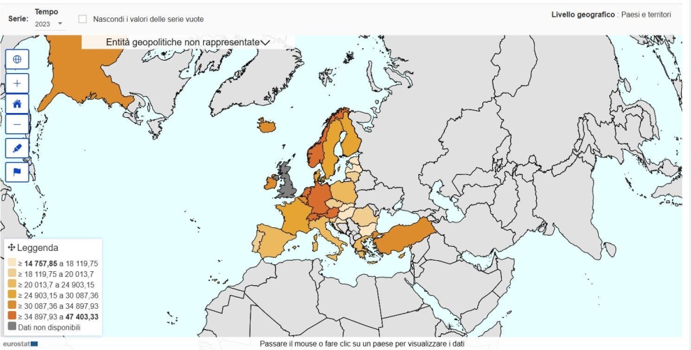La classifica degli stipendi (reali): Italia ultima tra i grandi Paesi, la mappa interattiva ...