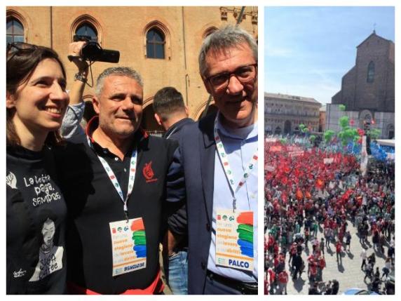 Bologna, la manifestazione dei sindacati Cgil, Cisl e Uil contro il ... Bologna, la manifestazione dei sindacati Cgil, Cisl e Uil contro il ...
