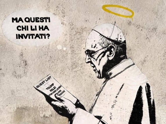 Papa Francesco nel nuovo murale della street artist Laika: «Ma questi ...