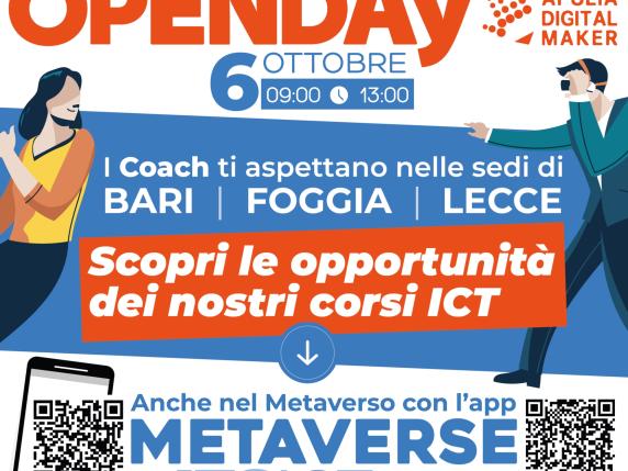 ITS Apulia Digital Maker, il 6 ottobre gli Open Day a Bari, Foggia e ...