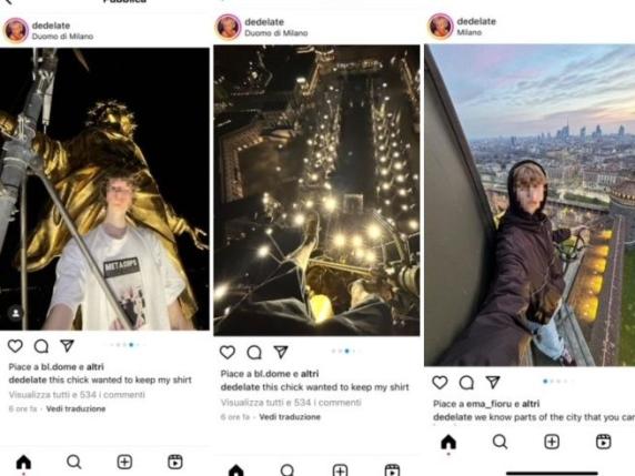 Milano, riecco il climber Dedelate: scalata abusiva (con selfie) fino ...