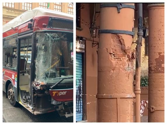 Bologna, in via Petroni si valuta sostituzione della colonna lesionata ...