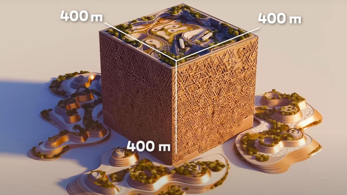 In Arabia l'edificio più massiccio del mondo: il Mukaab, cubo di 400 metri di lato | Corriere.it