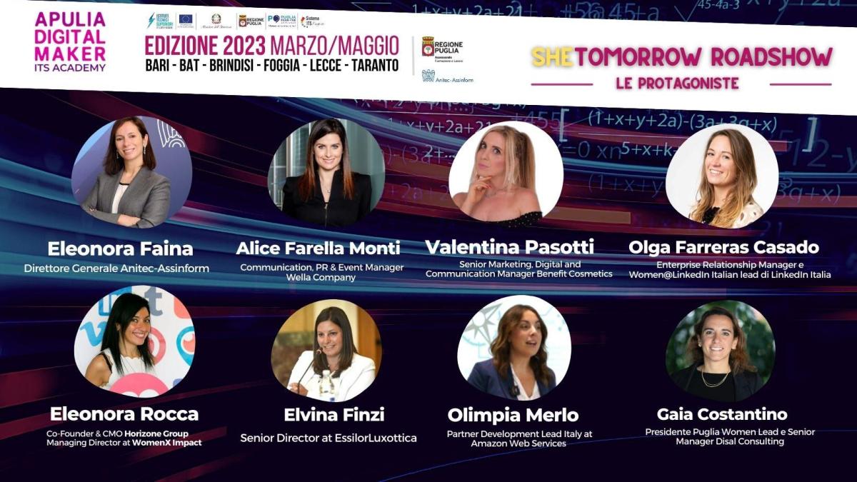 «She Tomorrow Roadshow», al via il progetto dell'Its Academy Apulia ...