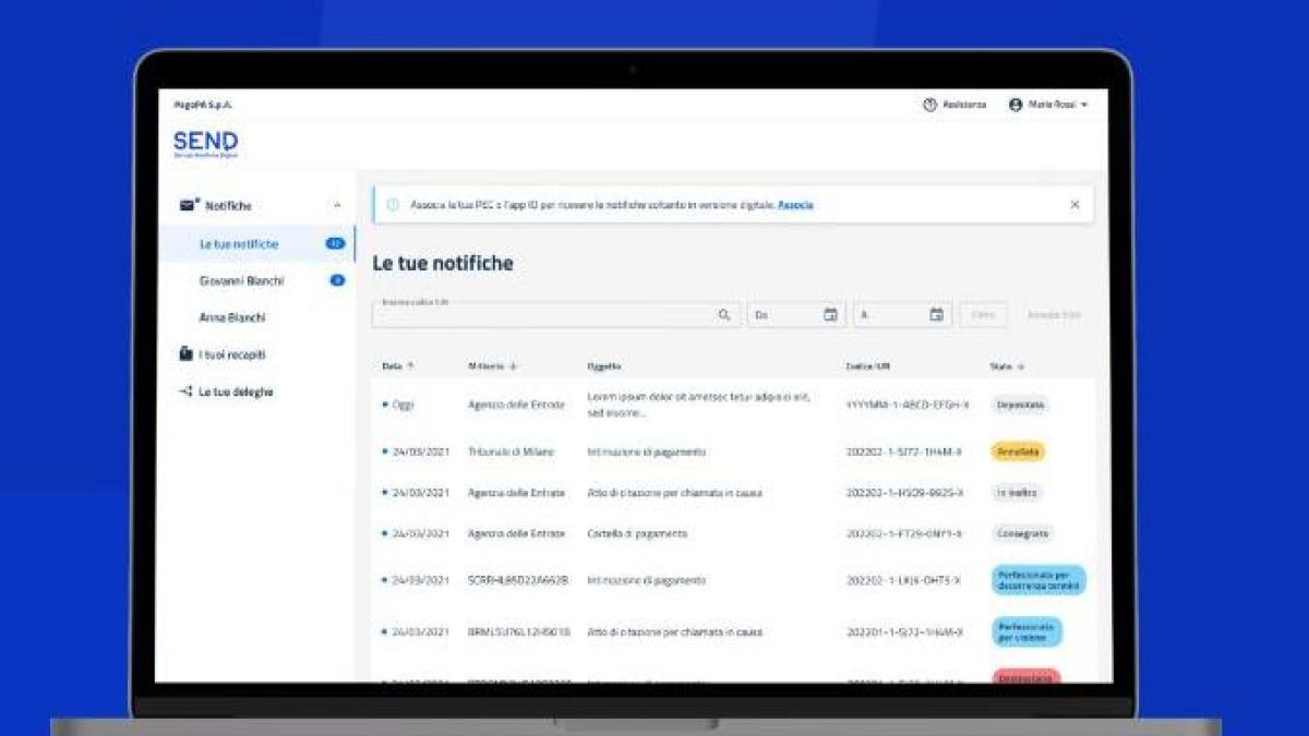 «Send», come funziona il nuovo sistema di notifiche digitali della ...