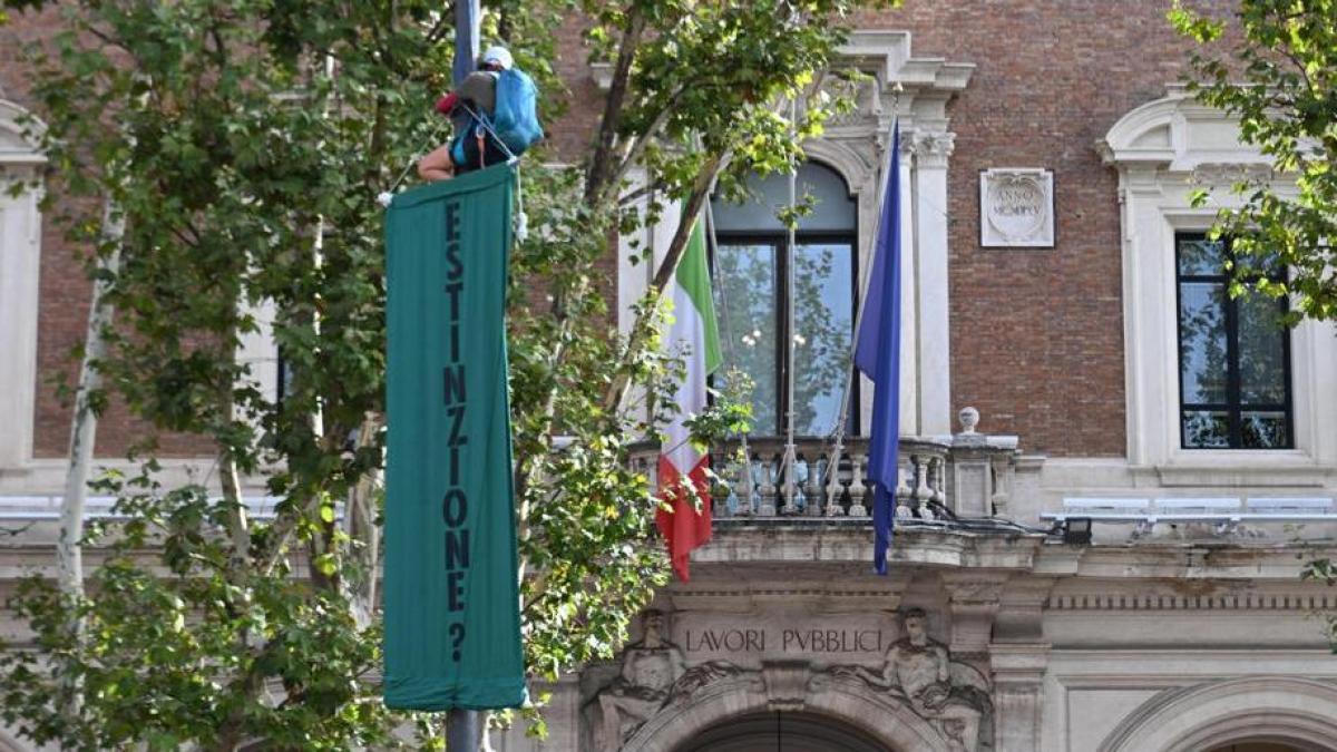 Roma, Extinction Rebellion blocca l'ingresso del ministero delle ...