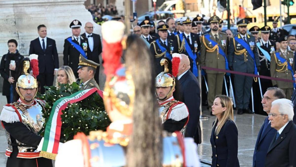 Festa del 4 novembre, il presidente Mattarella e la premier Meloni all ...
