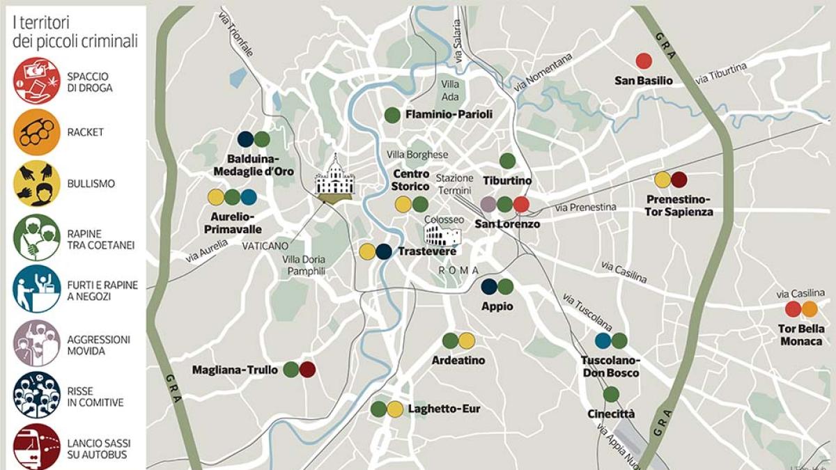 I quartieri dello spaccio a Roma: la mappa | Corriere.it