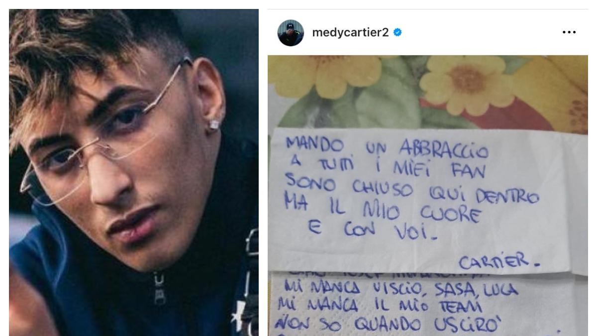 Medy Cartier, il trapper dal carcere manda messaggi a fan e amici: «Mi ...