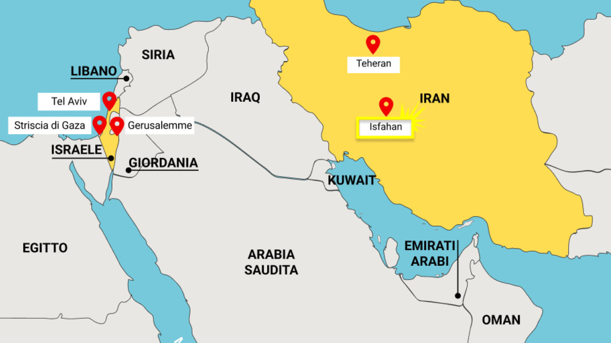 La cartina dell'attacco all'Iran: quanto distano Israele e Isfahan ... La cartina dell'attacco all'Iran: quanto distano Israele e Isfahan ...