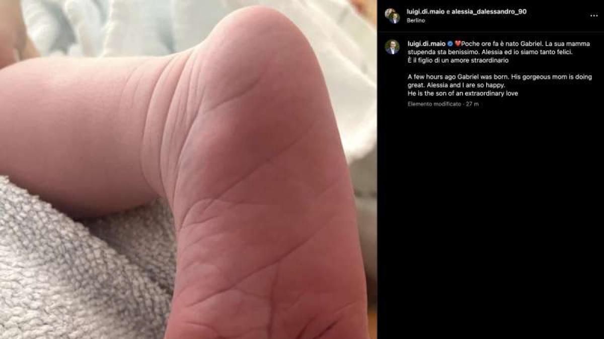 Luigi Di Maio è diventato papà: «È nato Gabriel, figlio di un amore straordinario» | Corriere.it