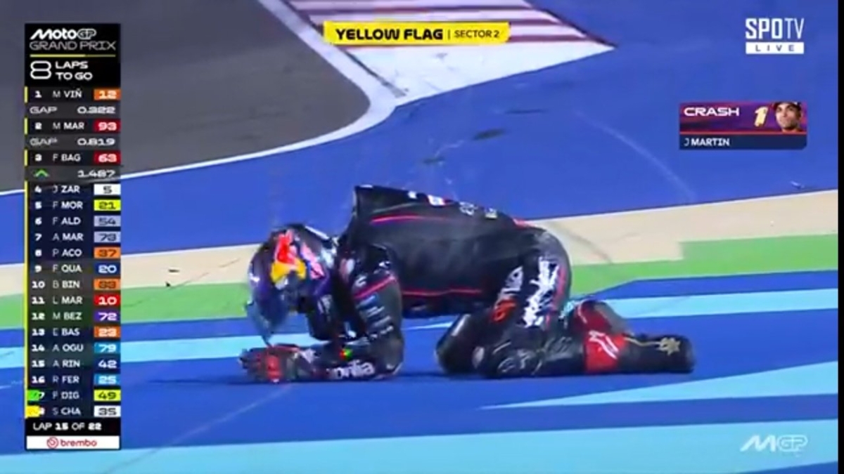 Jorge Martin, infortunio nel Gp Qatar: è in ospedale, pneumotorace e ...