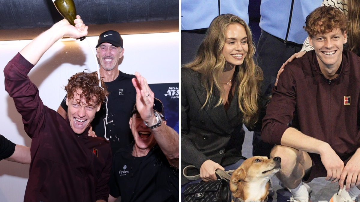 Alla festa di Sinner partecipa anche Snoopy, il cane di Laila. E Jannik ...