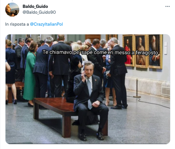 I meme di Mario Draghi al Prado, i più divertenti che circolano sui ...