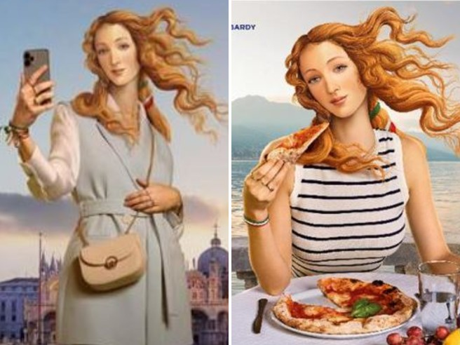Dai selfie alla pizza, le foto della Venere di Botticelli influencer dell'Italia | Corriere.it