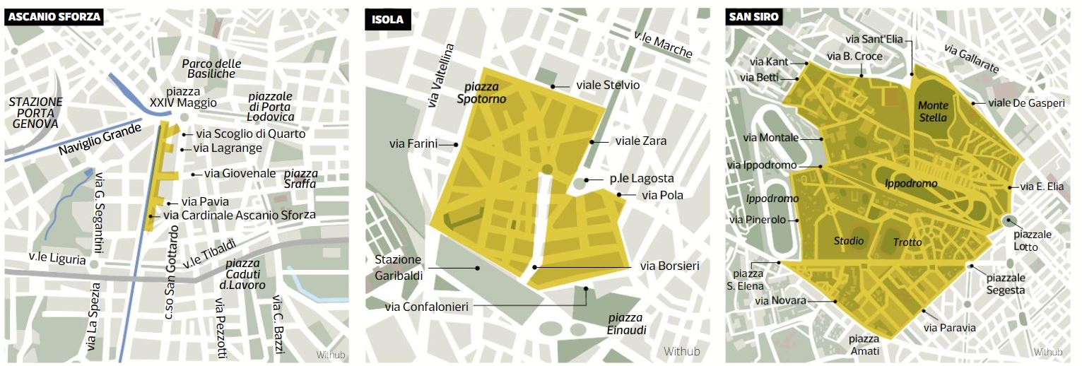 Le nuove Ztl a Milano: guarda la mappa | Corriere.it