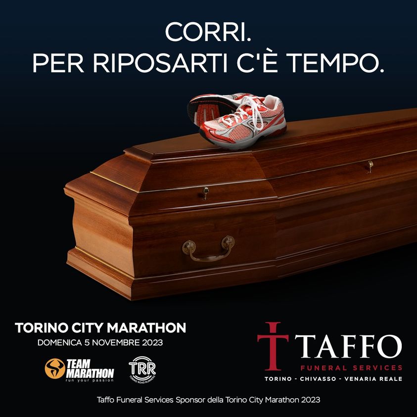Taffo sponsor della Maratona di Torino: «Corri, per riposare c'è tempo ...