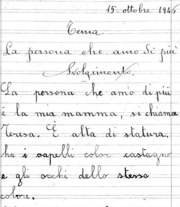 L'inedito Tenco, quando a scuola scriveva di mamma Teresa con i ...