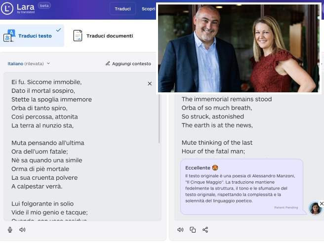Translated Lara, un progetto tutto italiano, è il miglior traduttore ...