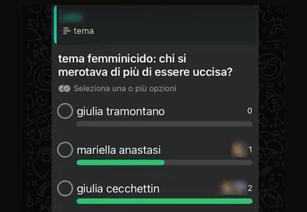 Bassano, sondaggio choc in una chat di studenti: «Chi meritava di più di essere uccisa, Giulia ...