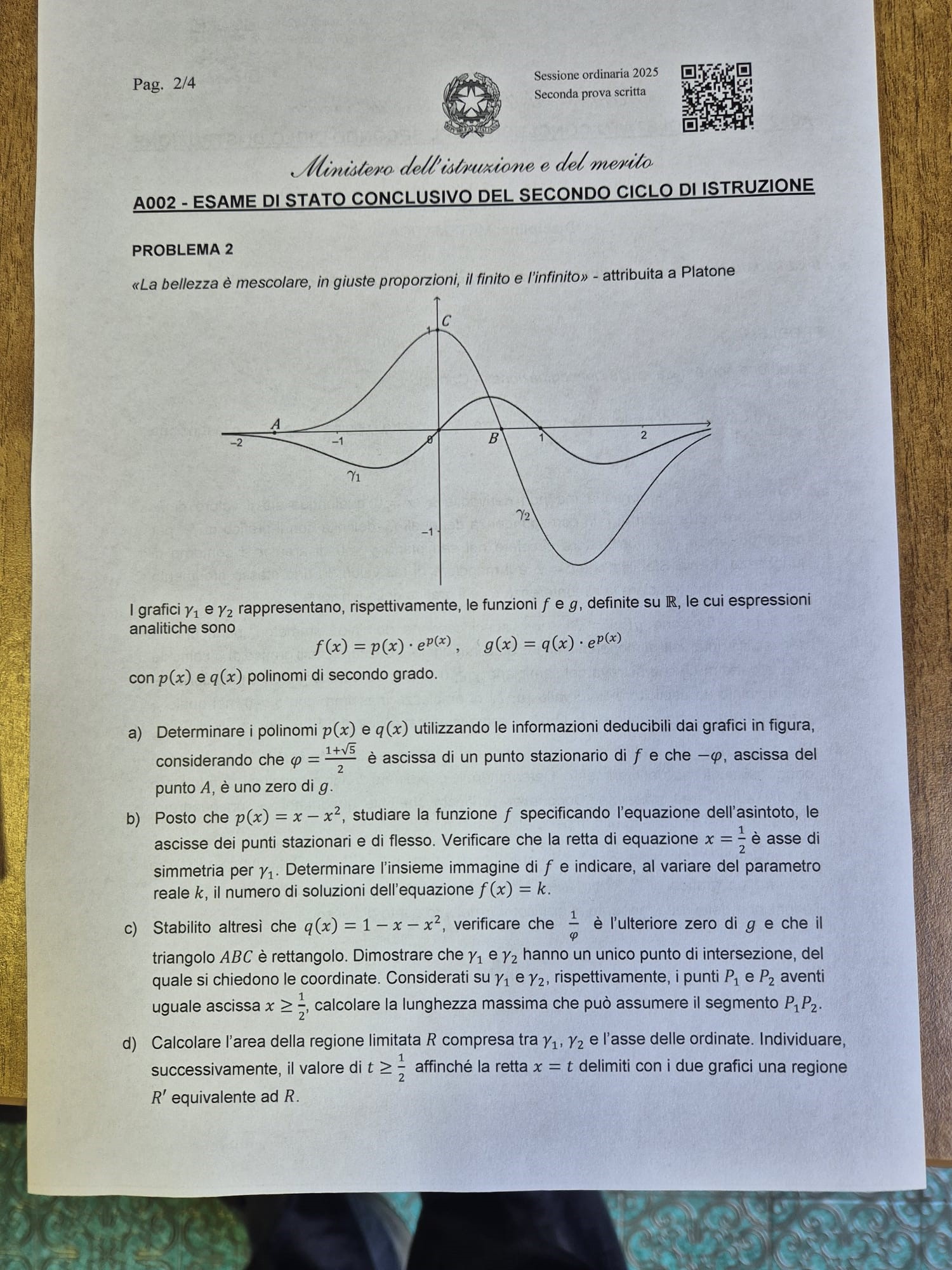 Il compito di Matematica allo Scientifico della Maturità 2025: ecco il ...