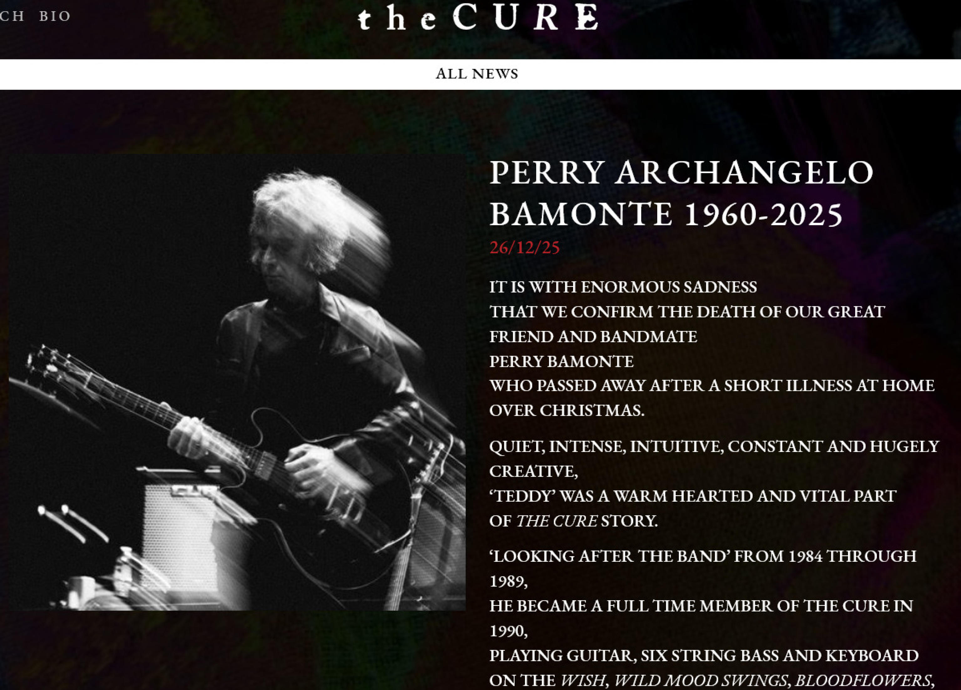 Perry Bamonte, morto lo storico chitarrista dei The Cure | Corriere.it